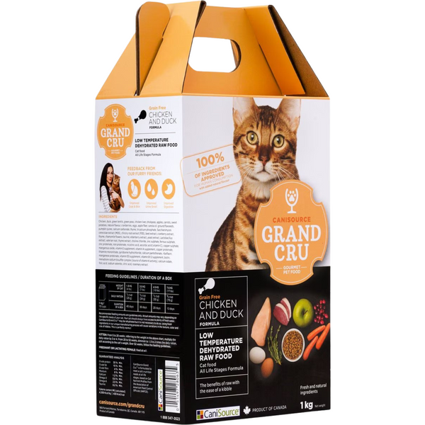 Dehydrated Raw Cat Food - GRAND CRU - Grain Free Chicken & Duck Formula ...