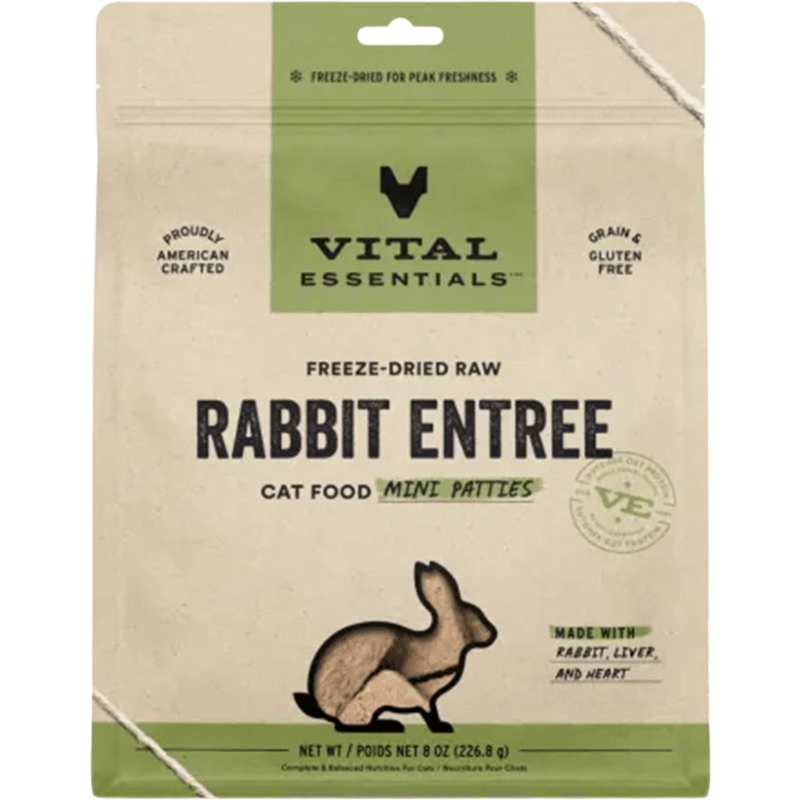 Freeze Dried Cat Food - Rabbit Entree - Mini Patties - 8 oz | J & J Pet ...
